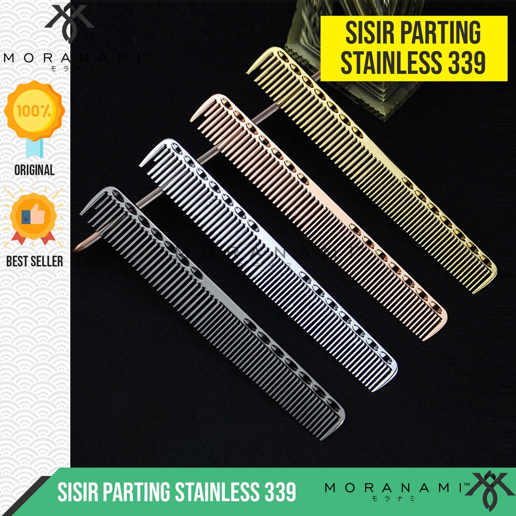 Jual Sisir Rambut Sisir Parting Sisir Barbershop Salon Stainless Steel ...