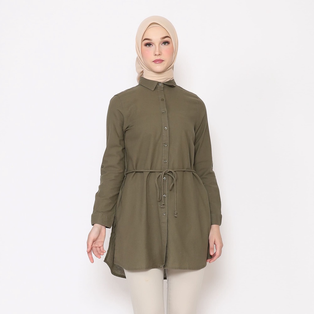 Jual Rodeo - Tunik Wanita - Chloe Tunic - Olive | Shopee Indonesia