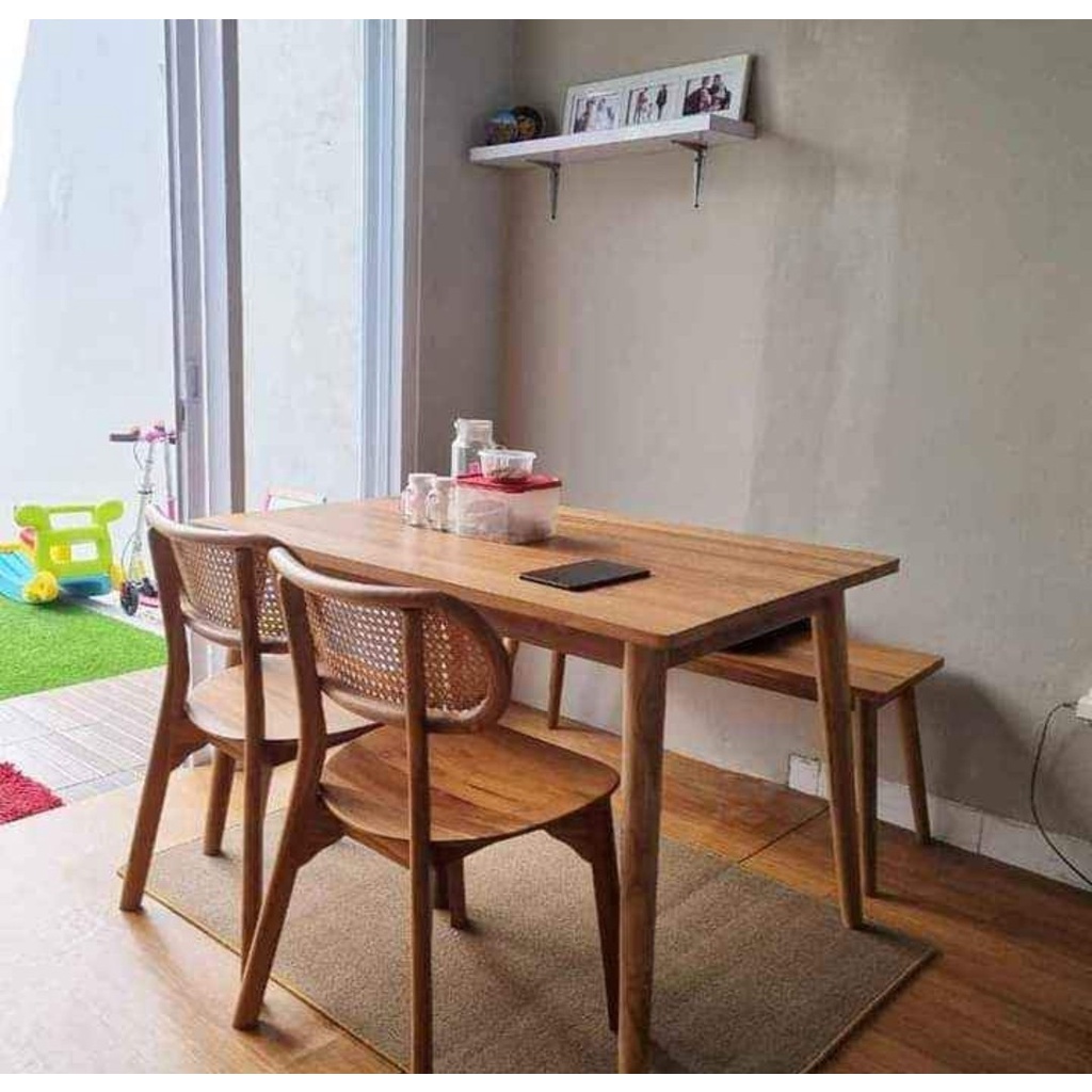 Jual Promo Terbatas Set Kursi Makan Rotan Retro Kayu Jati Jepara - Kursi Cafe Resto Terbaru ...