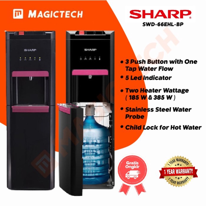 Jual DISPENSER AIR SHARP GALON BAWAH SWD-66EHL | Shopee Indonesia