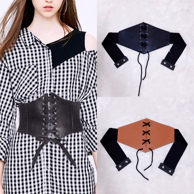 Jual Belt wanita Obi Besar lebar elastic Waist Bandage wide Gridle ikat ...