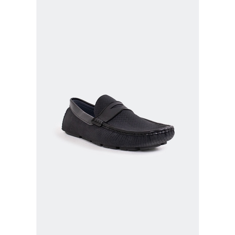Jual MANZONE Shoes Mocassin BAREN- BLACK | Shopee Indonesia