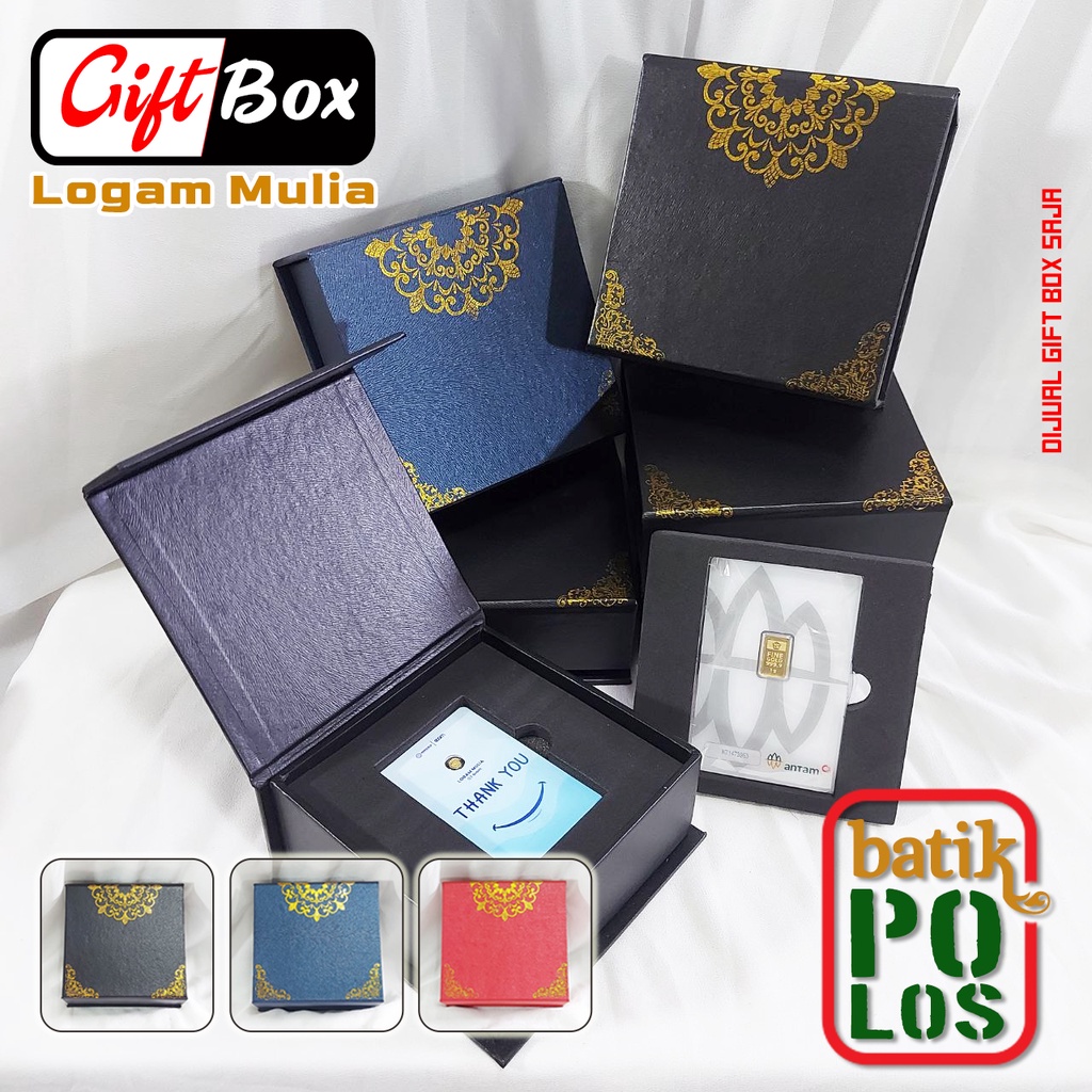 Jual Gift Box Emas Batik Polos Hadiah Kado untuk Berbagai Brand Logam ...