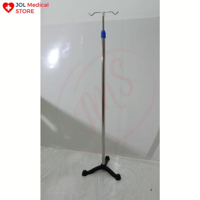 Jual Tiang Infus Portable Kaki 3 Kaki 5 Roda Besi Kuat Standar Rumah ...