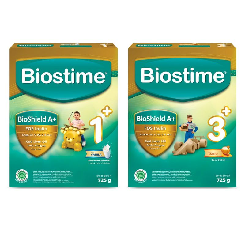 Jual biostime 1+/3+ 725gr(nama baru healthy way) | Shopee Indonesia