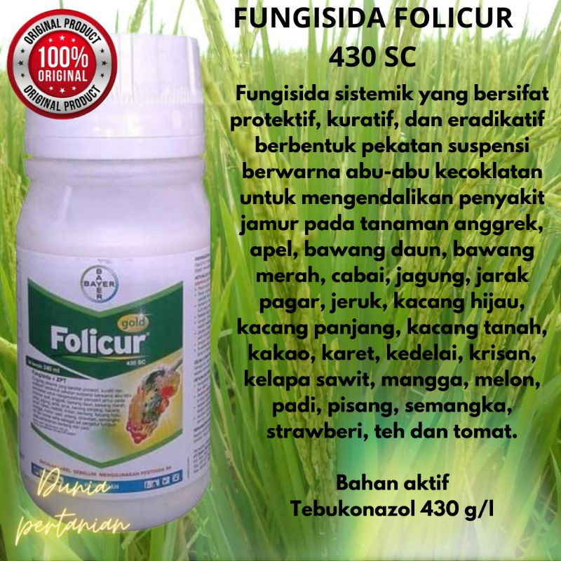 Jual FUNGISIDA FOLICUR 430 SC,kemasan 60 ml,original pabrik. | Shopee ...