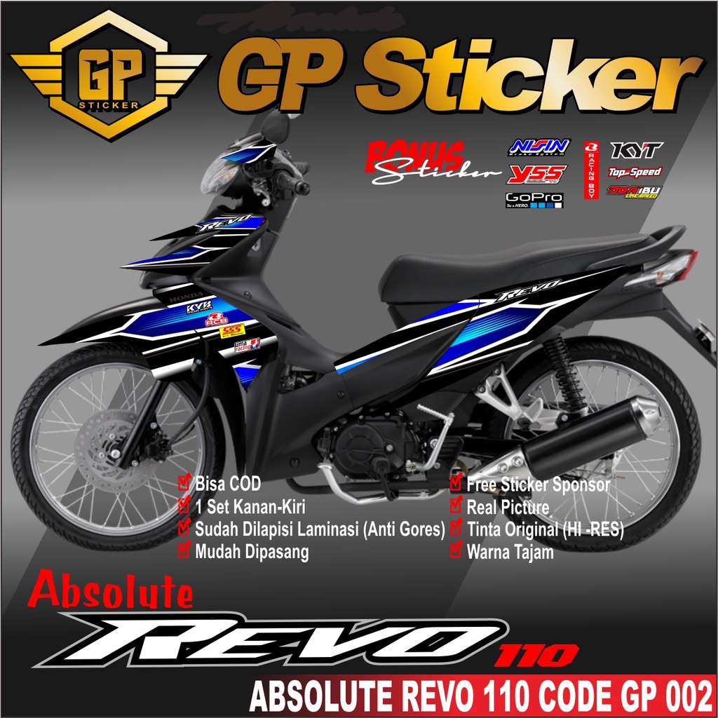 Jual Striping Sticker Revo Absolute - Stiker Lis Variasi Revo 2010-2013 ...