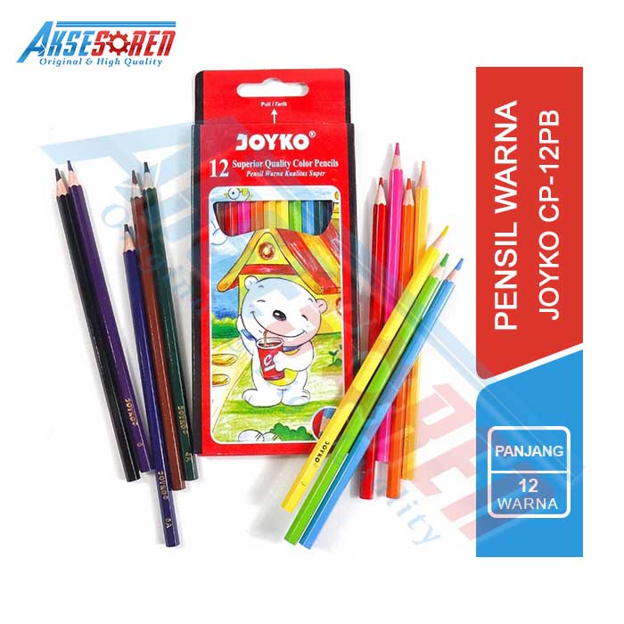 Jual Pensil Warna Joyko [CP-12PB/12 pcs] / Alat Tulis Gambar Pencil ...