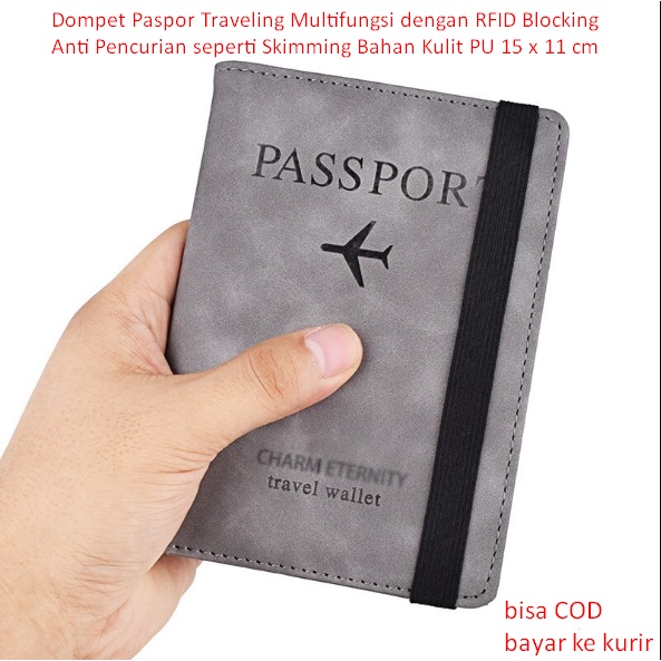 Jual Dompet Paspor Traveling Multifungsi dengan RFID Blocking Anti ...