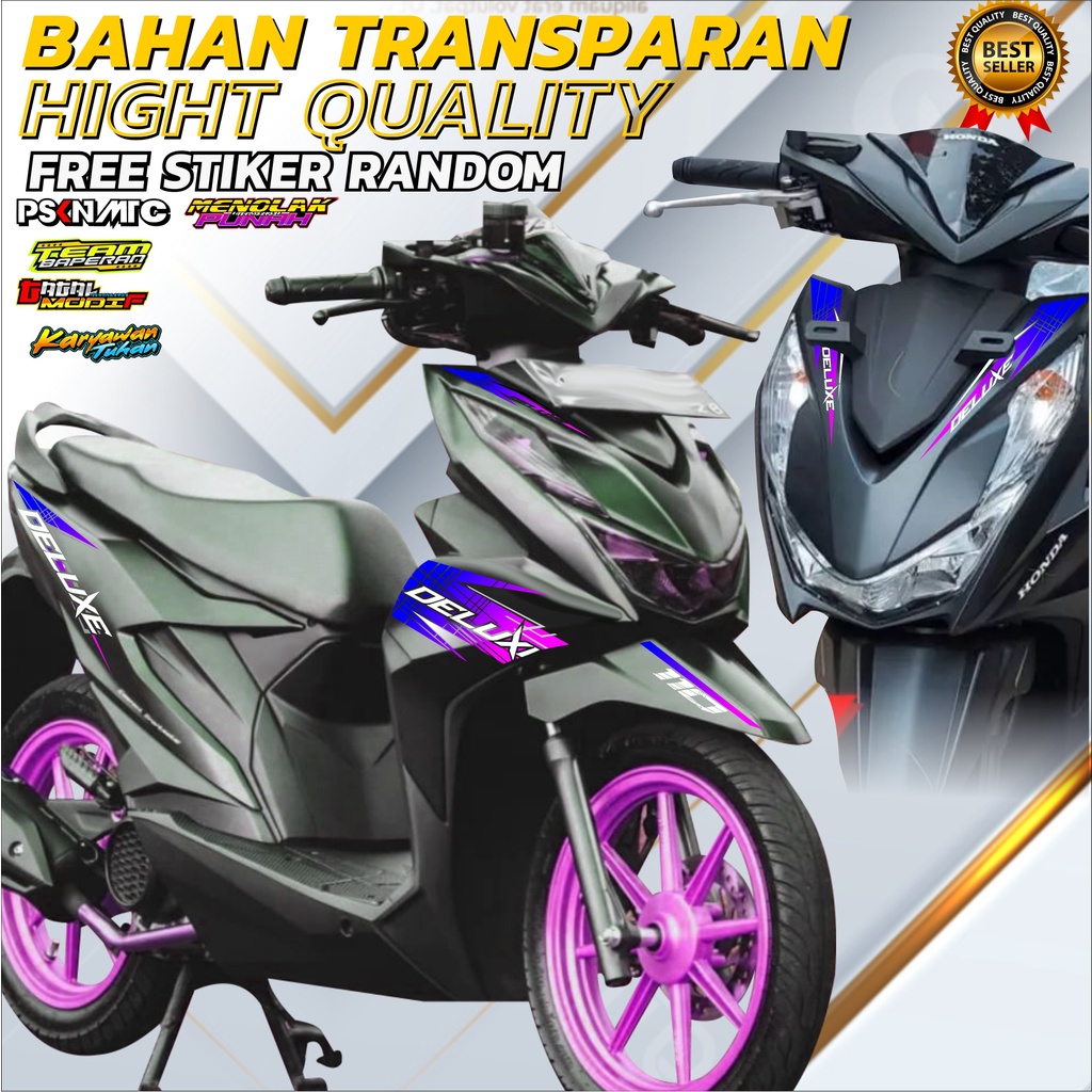Jual STIKER BEAT STRIPING BEAT DELUXE TRANSPARAN VARIAN WARNA | Shopee ...