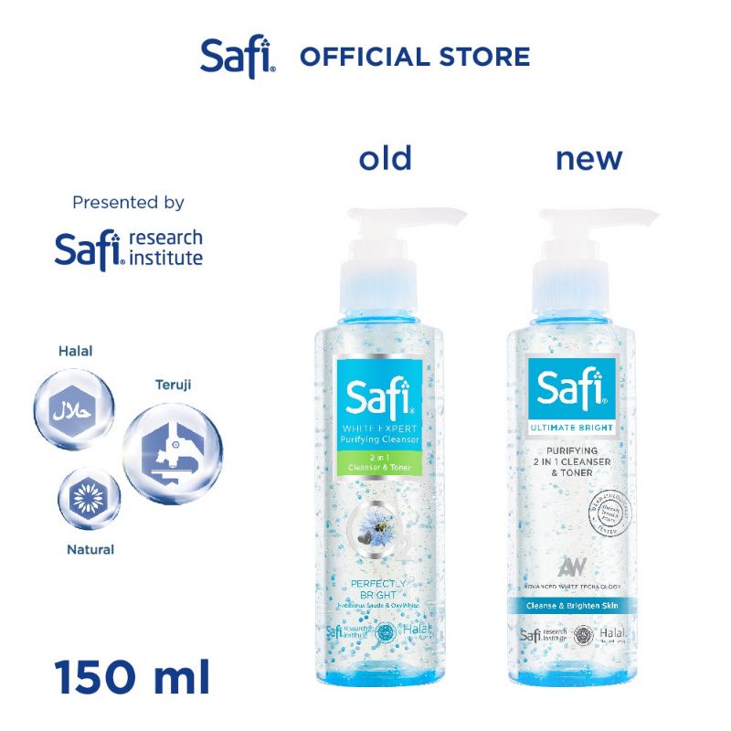 Jual Safi Ultimate Bright 2 In 1 Cleanser & Toner 150ml/UB/White Expert ...