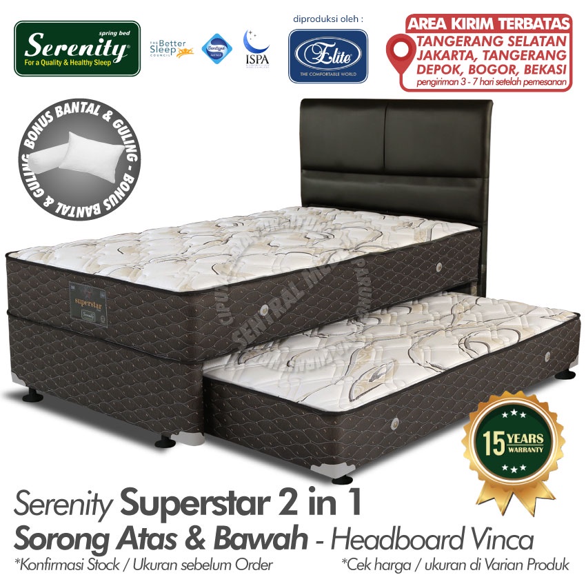Jual Serenity Superstar 2 in 1 Springbed | Kasur Tingkat Elite Serenity ...
