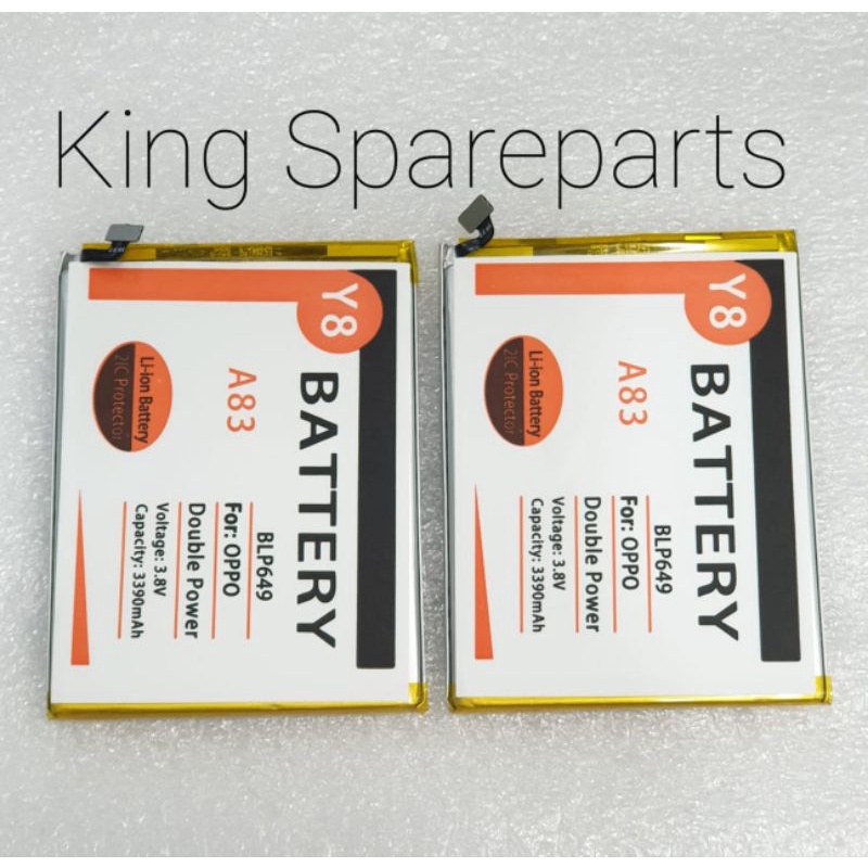 Jual BATERAI BATRE BATTERY OPPO A83 BLP649 DOUBLE POWER Y8 | Shopee ...