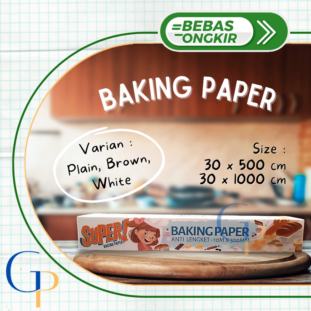 Jual Baking Paper Roll Motif Dan Polos/ Kertas Roti/ Kertas Alas Kue ...