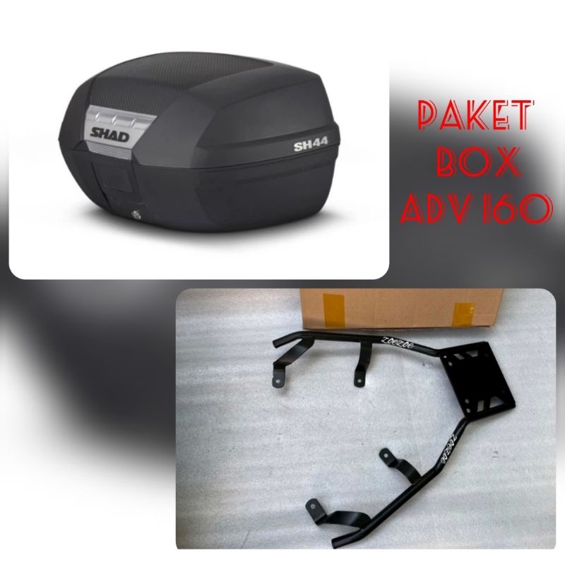 Jual PAKET BOX SHAD SH44 PLUS BREKET BOX HONDA ADV 160 TOP BOX SHAD ...
