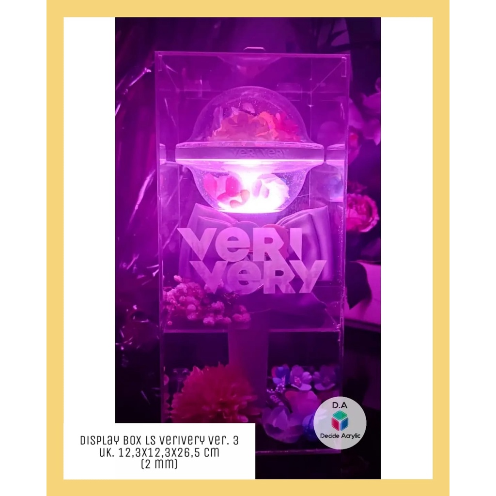 Jual Akrilik Kotak Display Lightstick VERIVERY Verrer Versi 3 Grafir ...