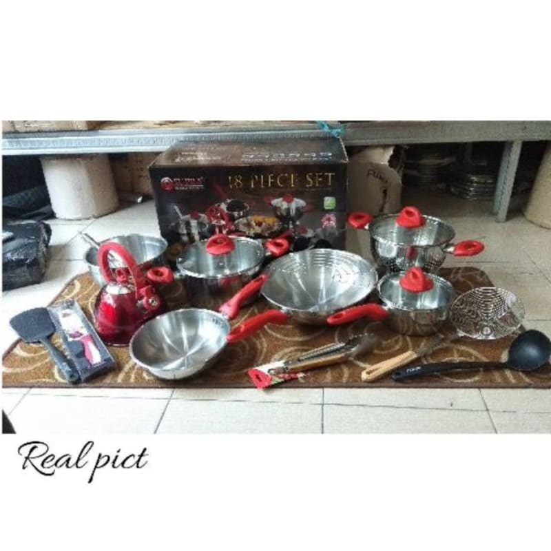 Jual Panci Set Supra 18 Pcs Stainless Steel Supra Rosemary Prenium ...