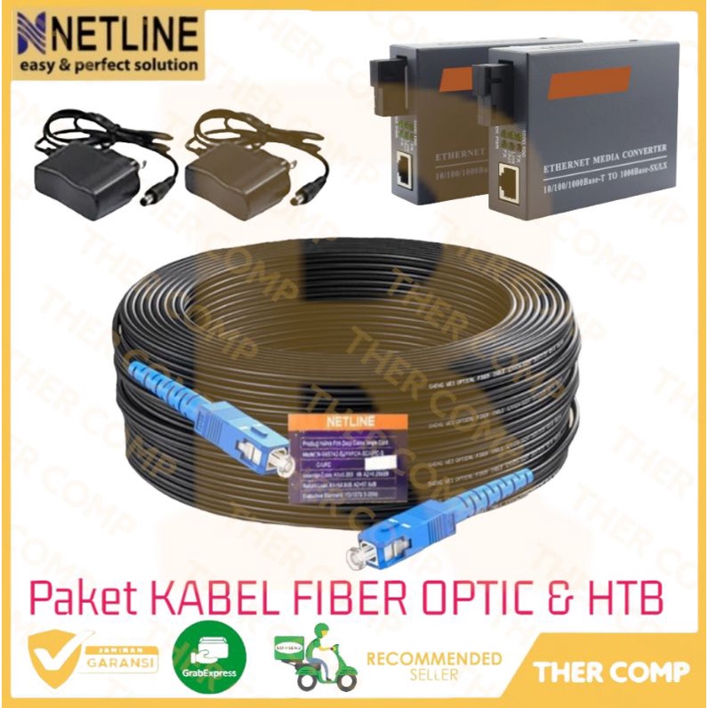 Jual Paket Cable Fiber Optic 80 Meter + Media Converter HTB 3100 A dan ...