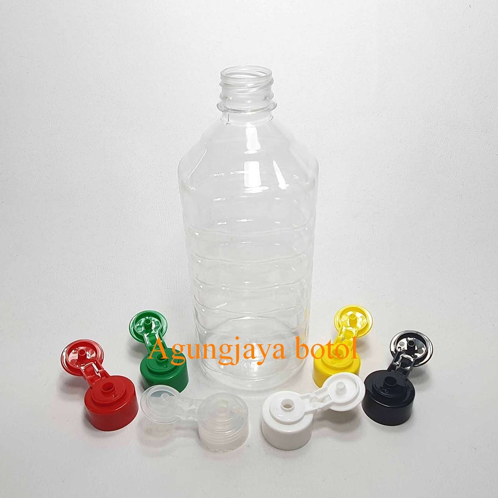 Jual Botol Pet 1 L Kotak Pendek Tutup Fliptop Jamur / Botol Plastik ...
