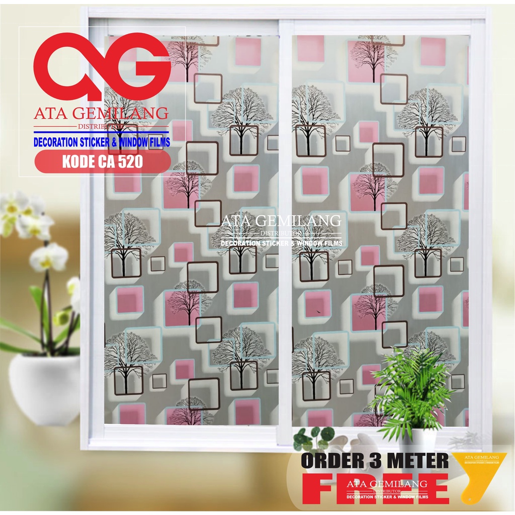 Jual Stiker Kaca Motif Minimalis Terbaru Lebar 90Cm,Stiker Kaca Jendela ...