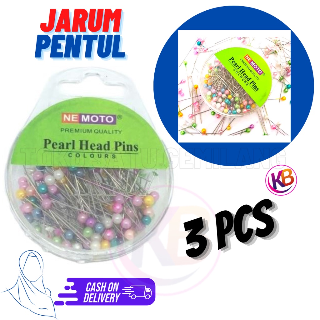 Jual Jarum Pentul Hijab Premium / Nemoto Memoto Haodie Jarum Pentul Stainless Besar Isi -+100 ...