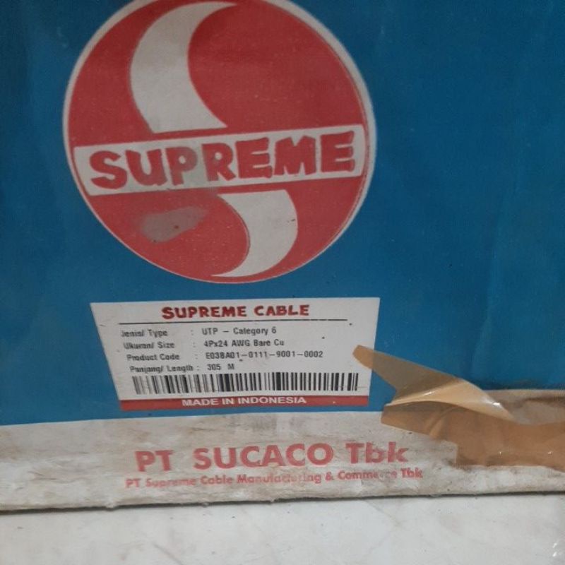 Jual Kabel LAN UTP Cat 6 Supreme harga / Meter | Shopee Indonesia