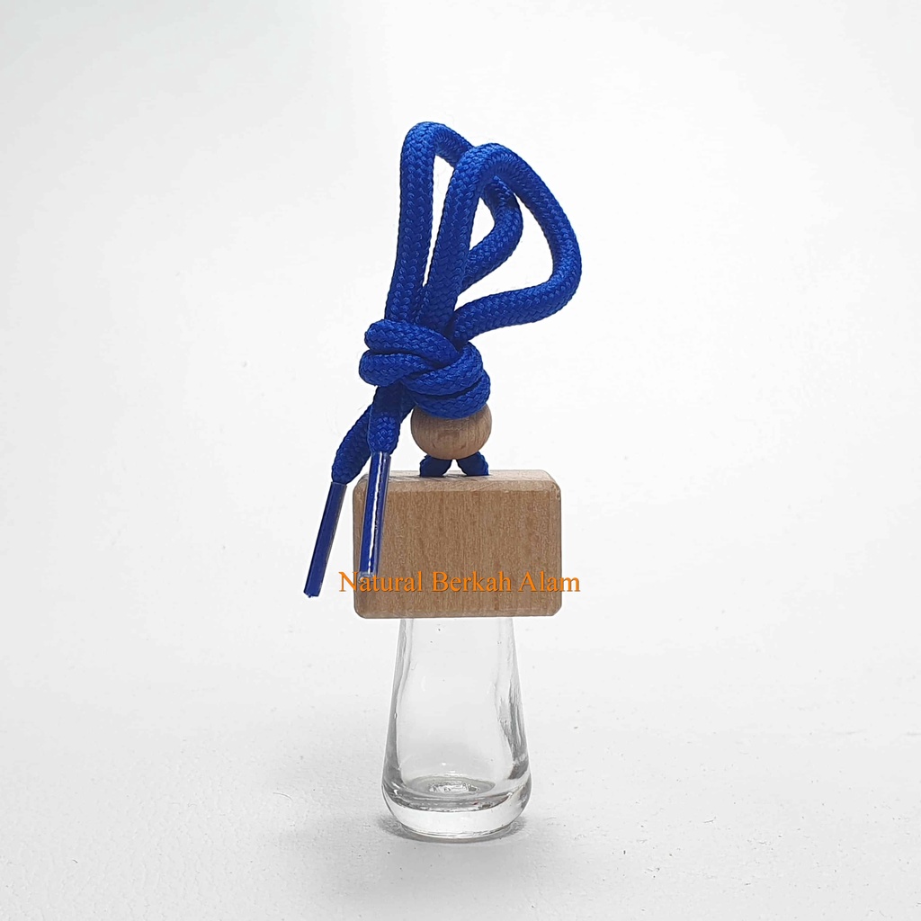 Jual Botol Parfum Gantung 5 Ml Lonjong Tutup Kayu Kotak / Botol Kaca ...