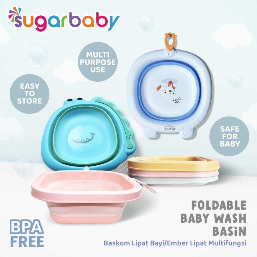 Jual SUGARBABY Foldable Baby Wash Basin/Baskom Lipat Bayi/Ember Lipat ...