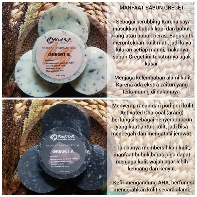 Jual NATURAL SOAP, Sabun Probiotik KEFIR GREGET. | Shopee Indonesia