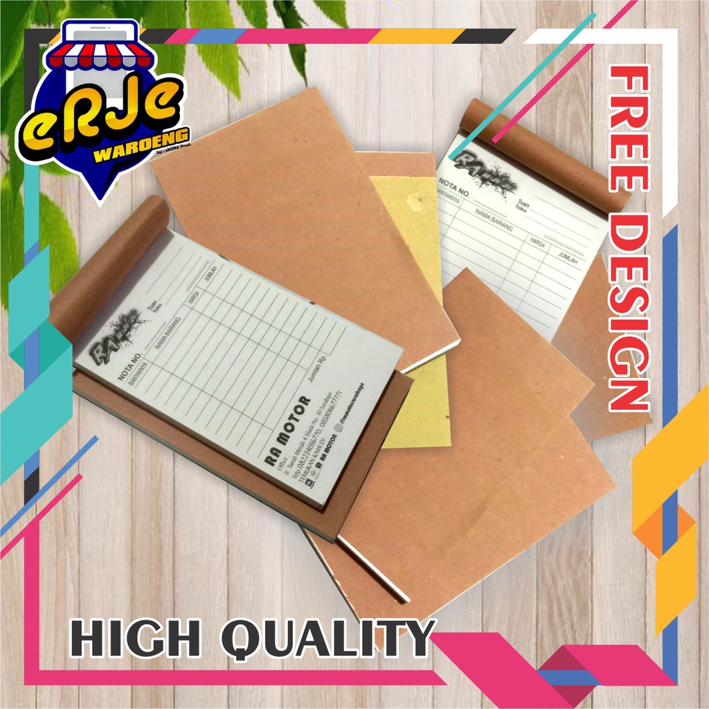 Jual Cetak Nota Bon / Surat Jalan / Nota Olshop / Nota Resto / Nota Murah CUSTOM NCR 1ply - 2ply ...
