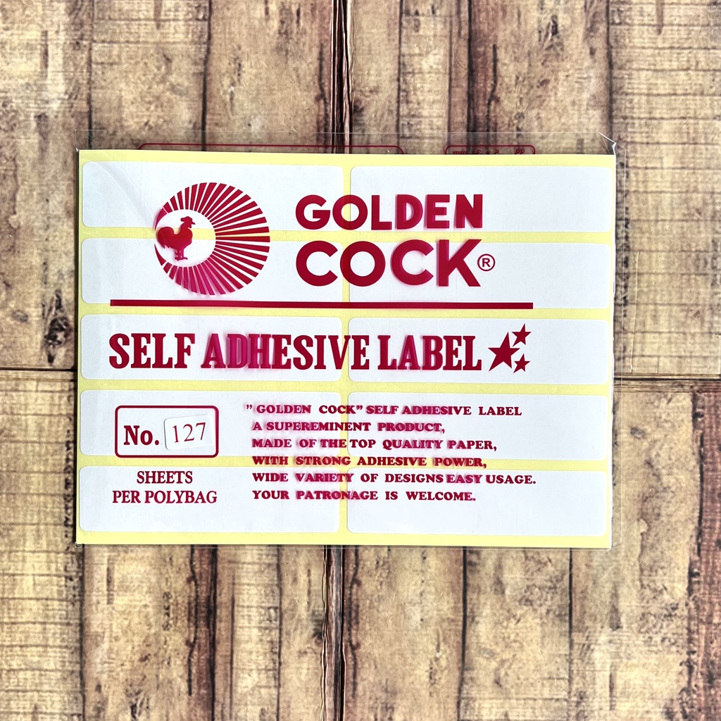 Jual Label Golden Cock No. 127 - Self Adhesive Label 127 - Sticker ...
