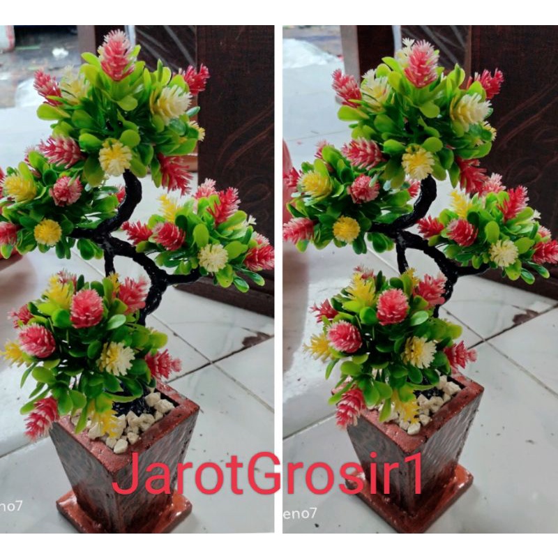 Jual HIASAN SUDUT RUANGAN+POT+BATU // BUNGA HIAS MEJA // BONSAI BOLA ...