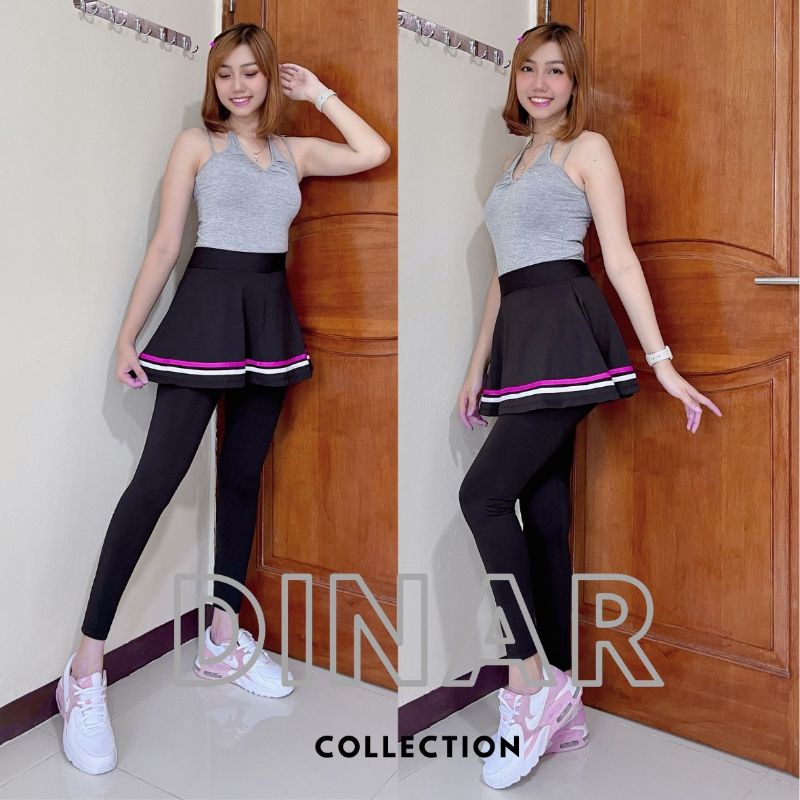 Jual Celana Legging Rok Olahraga Wanita/Legging skirt Senam Yoga Zumba Aerobik Gym Fitnes Women ...