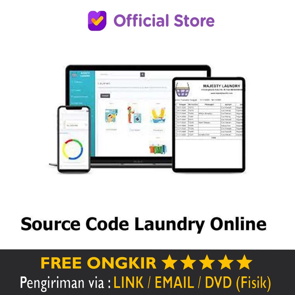 Jual Source Code Aplikasi Laundry Loundry Online Berbasis Web PHP ...