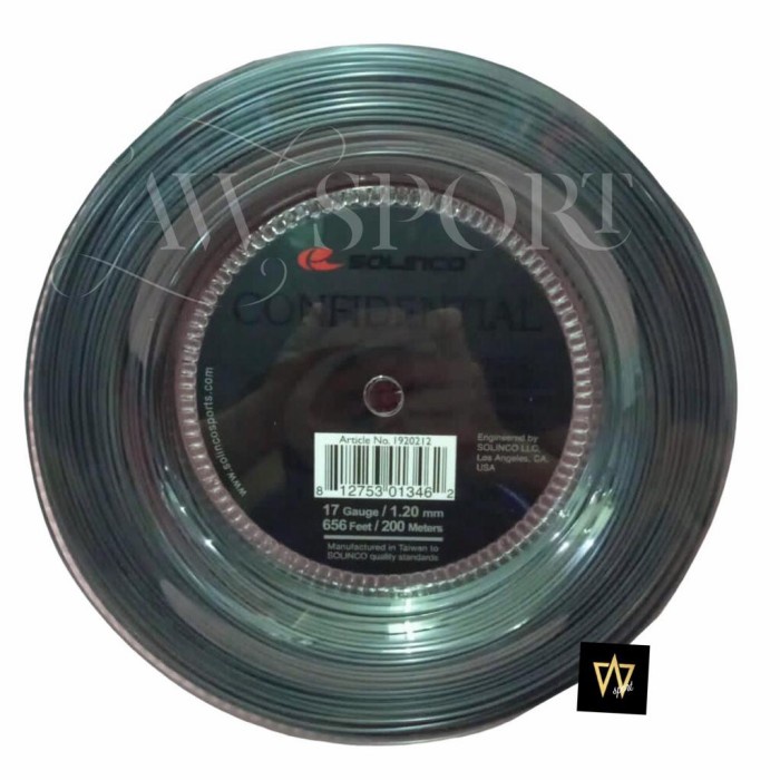 Jual ^%^%^%^%] Senar Tenis SOLINCO CONFIDENTIAL Gauge 17/1.20mm Roll ...