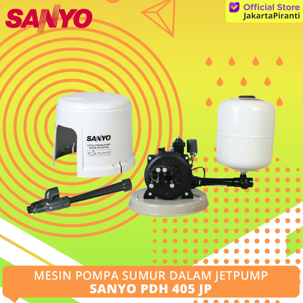 Jual Mesin Pompa Air Sumur Dalam Jetpump 400 Watt Sanyo PDH 405 JP Made ...