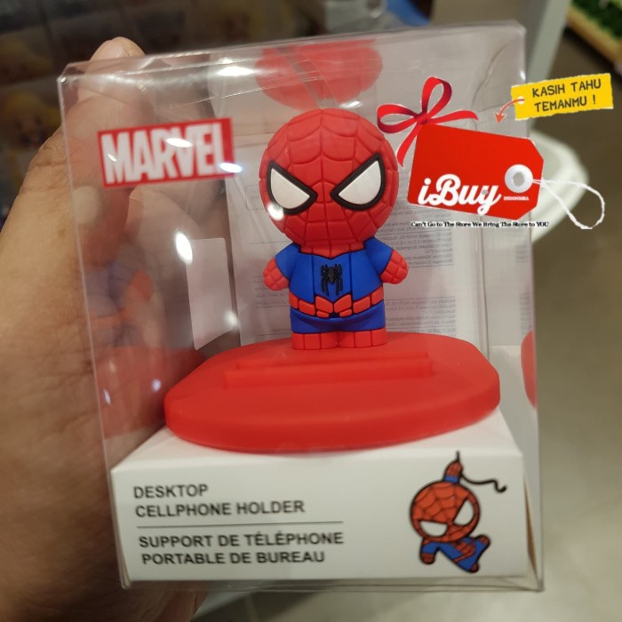 Jual Stand Miniso Cute Spiderman Desk Smartphone Holder Stand | Shopee ...
