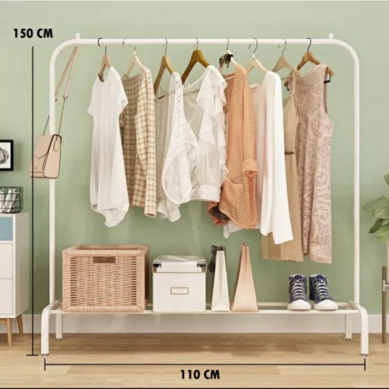 Jual gantungan baju display big stand single/ jemuran single | Shopee ...