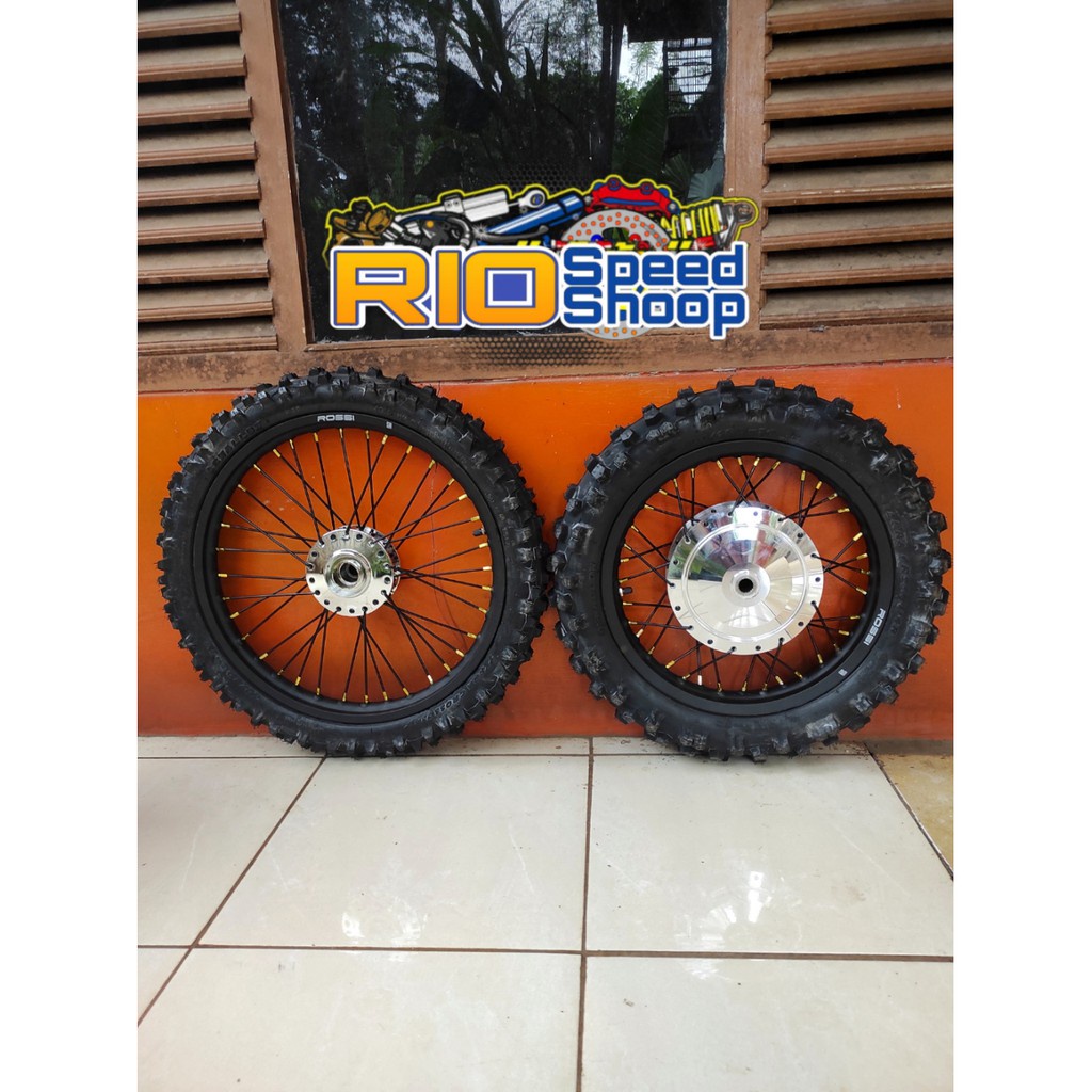 Jual VELG JARI JARI MIO ATAU X-RIDE RING 14/17 MODEL CROSS TRAIL TRABAS FULL SET PLUS BAN ...