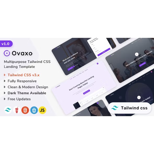 Jual Ovaxo - Tailwind CSS Premium Multipurpose Landing Page Web ... Jual Ovaxo - Tailwind CSS Premium Multipurpose Landing Page Web ...