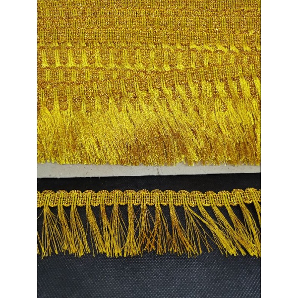 Jual RENDA / RUMBAI EMAS / LEBAR:5CM ( ISI:17YARD ) | Shopee Indonesia