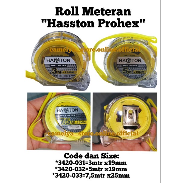 Jual Roll Meteran Hasston Prohex Transparan | Shopee Indonesia