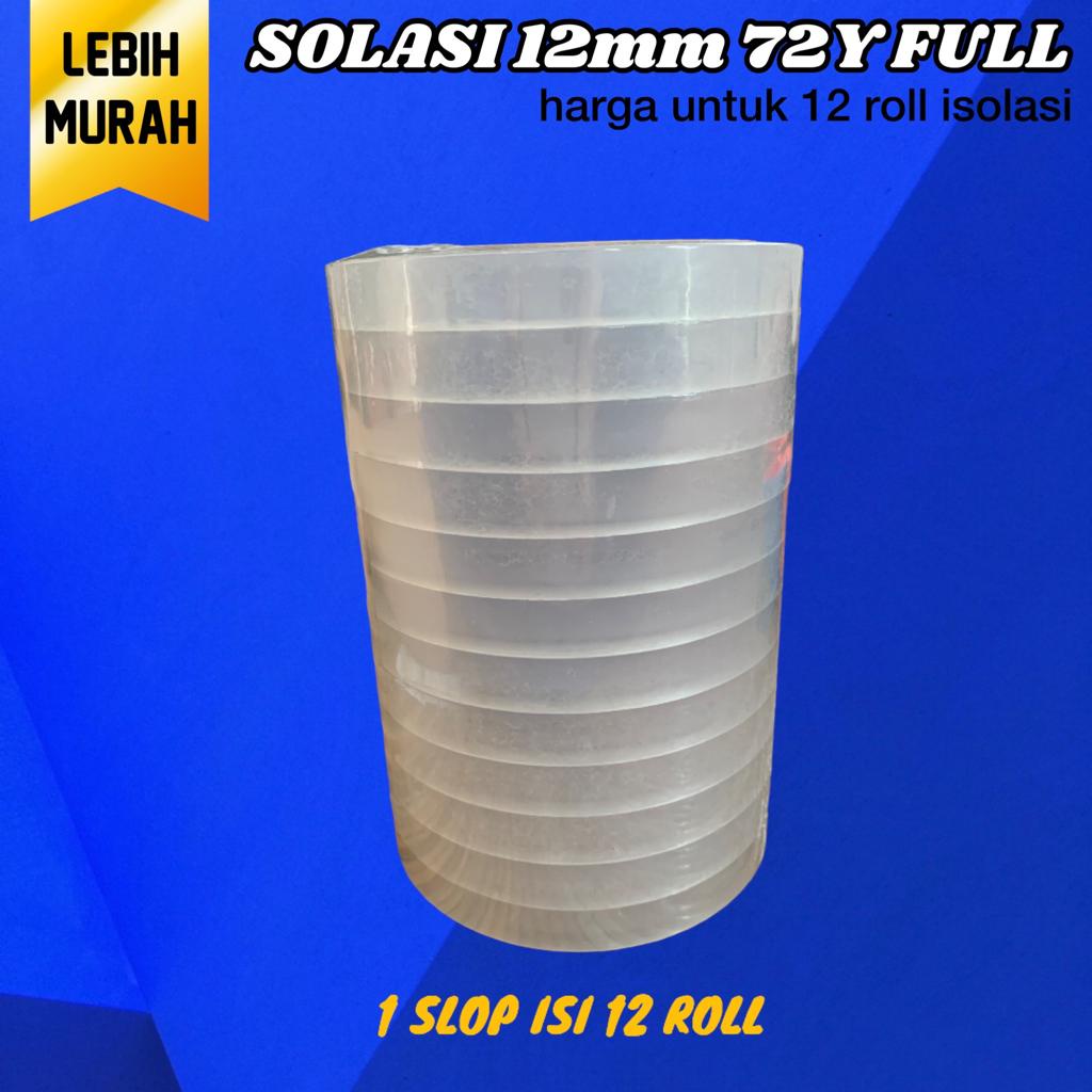 Jual PAKET MURAH 1 SLOP ISI 12 PCS ISOLASI BENING 12mm x 72 YARD FULL ...
