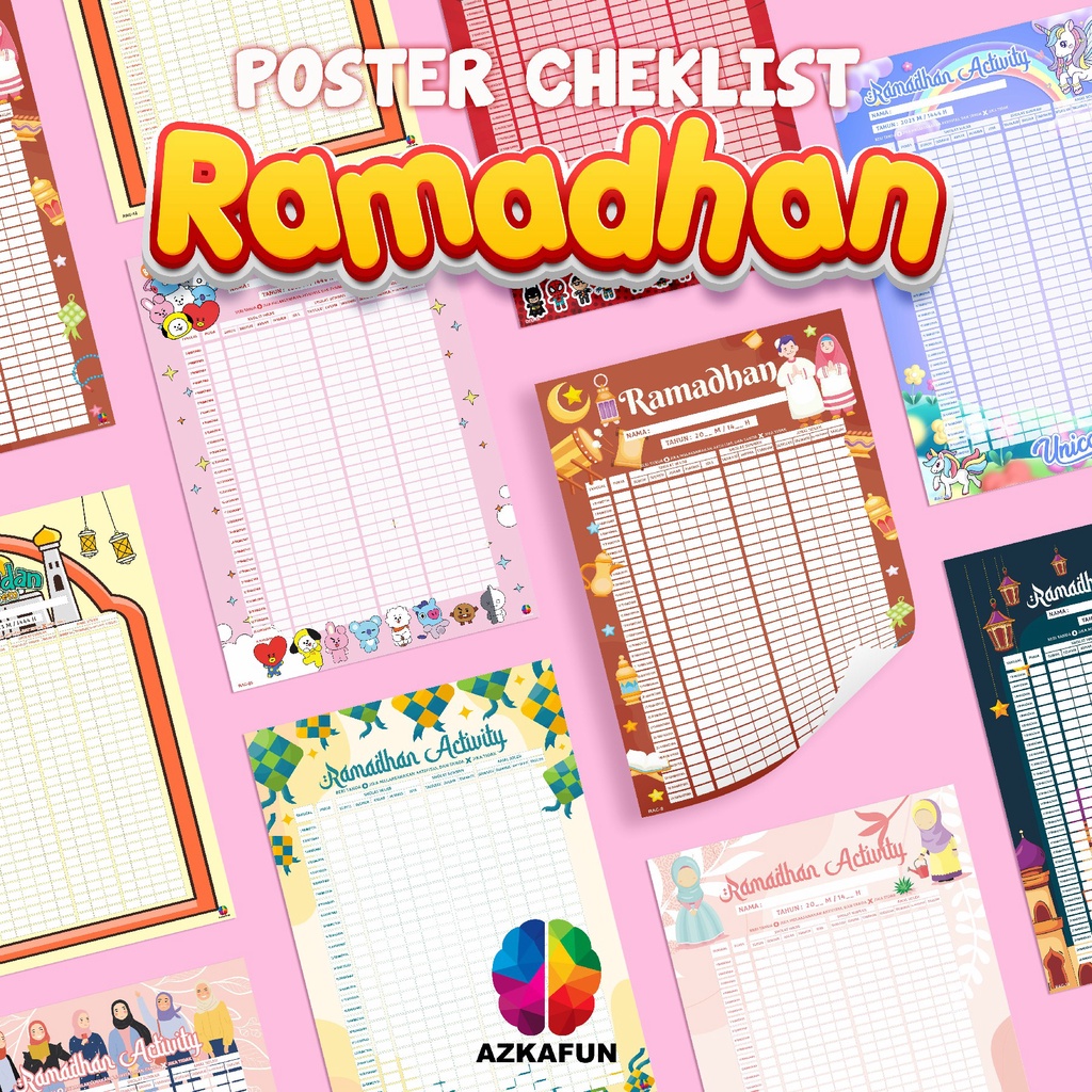 Jual Poster Checklist EDISI RAMADHAN ACTIVITY - Ceklist Aktifitas ...