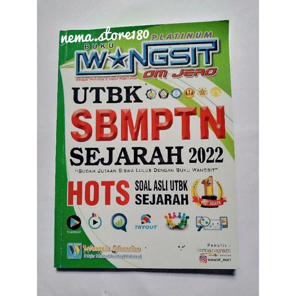 Jual Buku Wangsit Om Jero Utbk Sbmptn Sejarah 2022 Preloved Kondisi