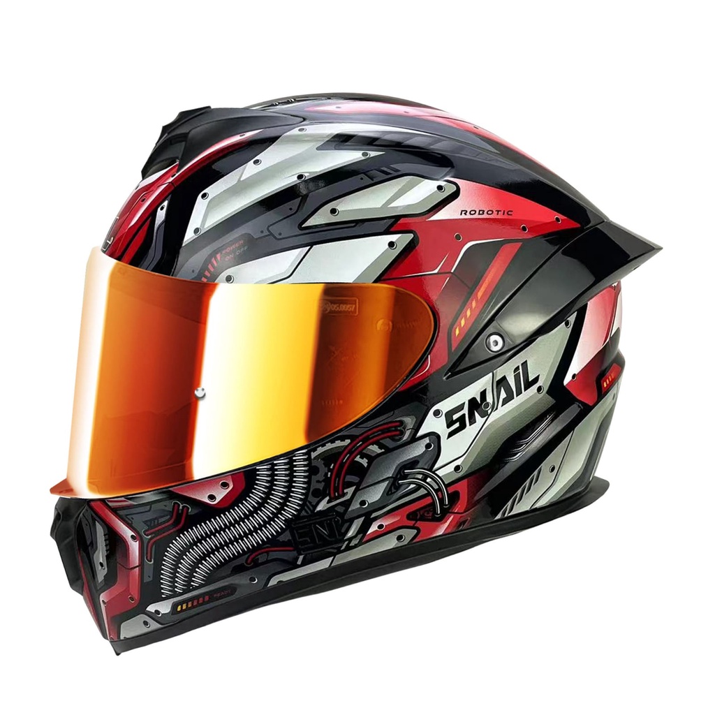 Jual HELM FULLFACE SNAIL FFS2 ROBOTIC RED | Shopee Indonesia