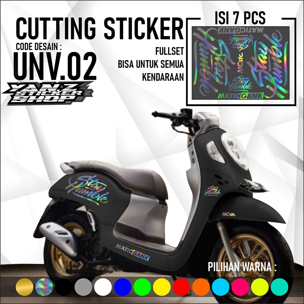Jual COD Cutting Sticker Stay Humble Satu Set - Aksesoris Stiker ...