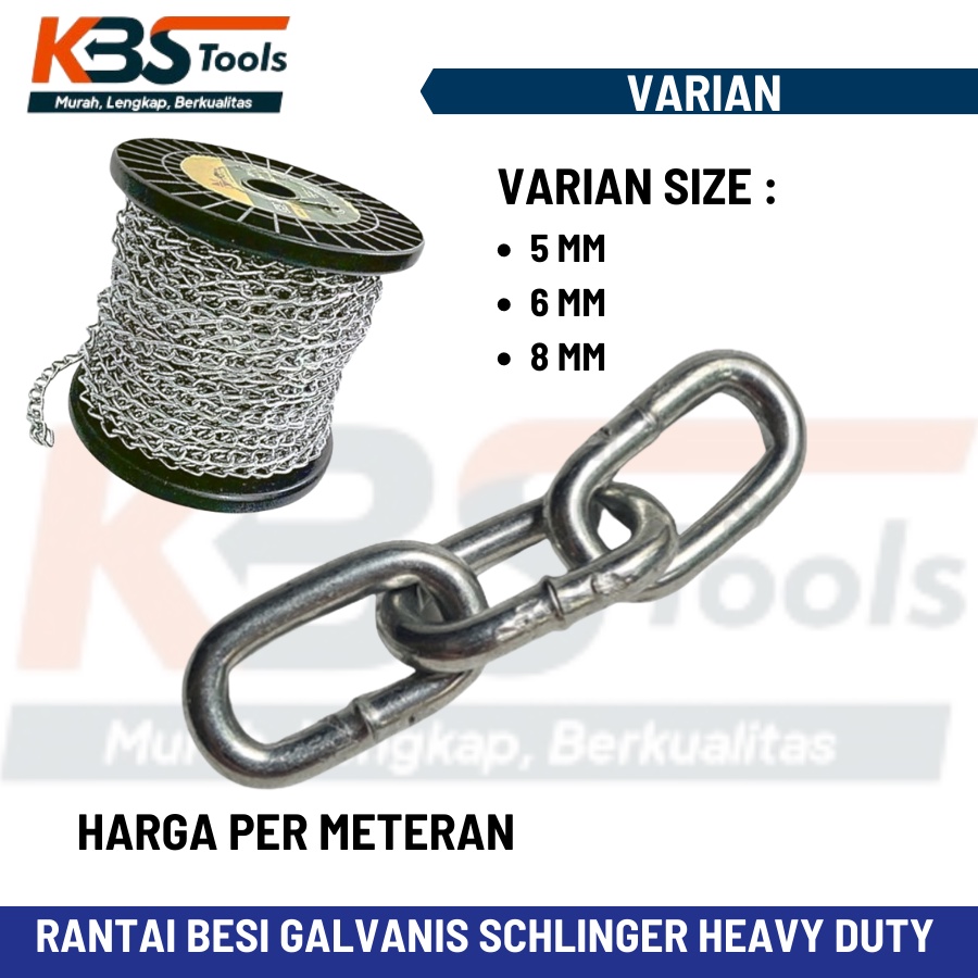 Jual Rantai Besi Galvanis SCHLINGER 5 6 8 10 mm - Rantai Kapal Pagar ...