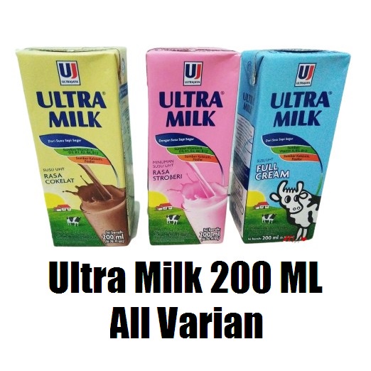 Jual Susu Ultra Milk UHT 200 ml All VArian - UltraMilk 200 ml | Shopee ...