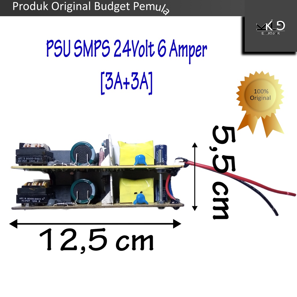 Jual Power Supply SMPS Adaptor PSU 24 Volt 6 Amper 24V 6A (3A+3A) Class D | Shopee Indonesia